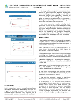 IRJET- Smart Green House using IOT and Cloud Computing | PDF ...
