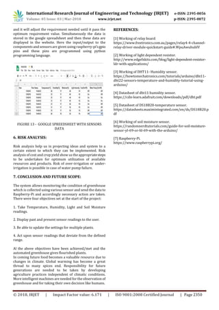 IRJET- Raspberry-Pi Based Automated Greenhouse | PDF