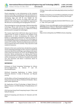 IRJET- Advanced Cloud in E-Libraries | PDF