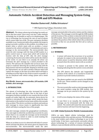 IRJET-Automatic Vehicle Accident Detection and Messaging System using ...