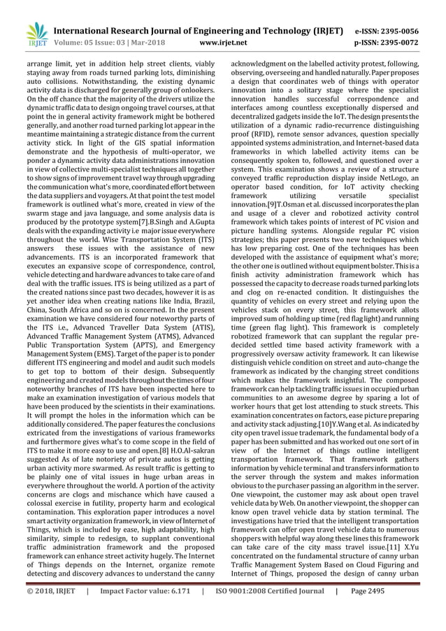 IRJET- Traffic Prediction Techniques: Comprehensive analysis | PDF