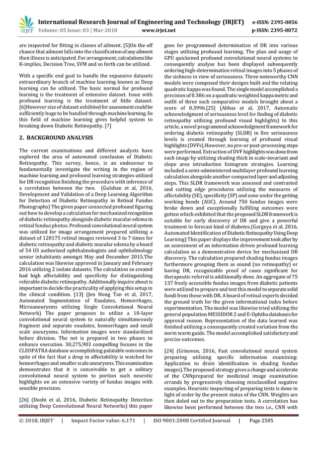 IRJET- Eye Diabetic Retinopathy by using Deep Learning | PDF
