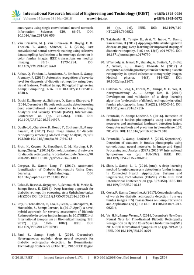 IRJET- Eye Diabetic Retinopathy by using Deep Learning | PDF