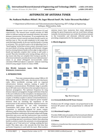 IRJET- Automatic HF Antenna Tuner | PDF