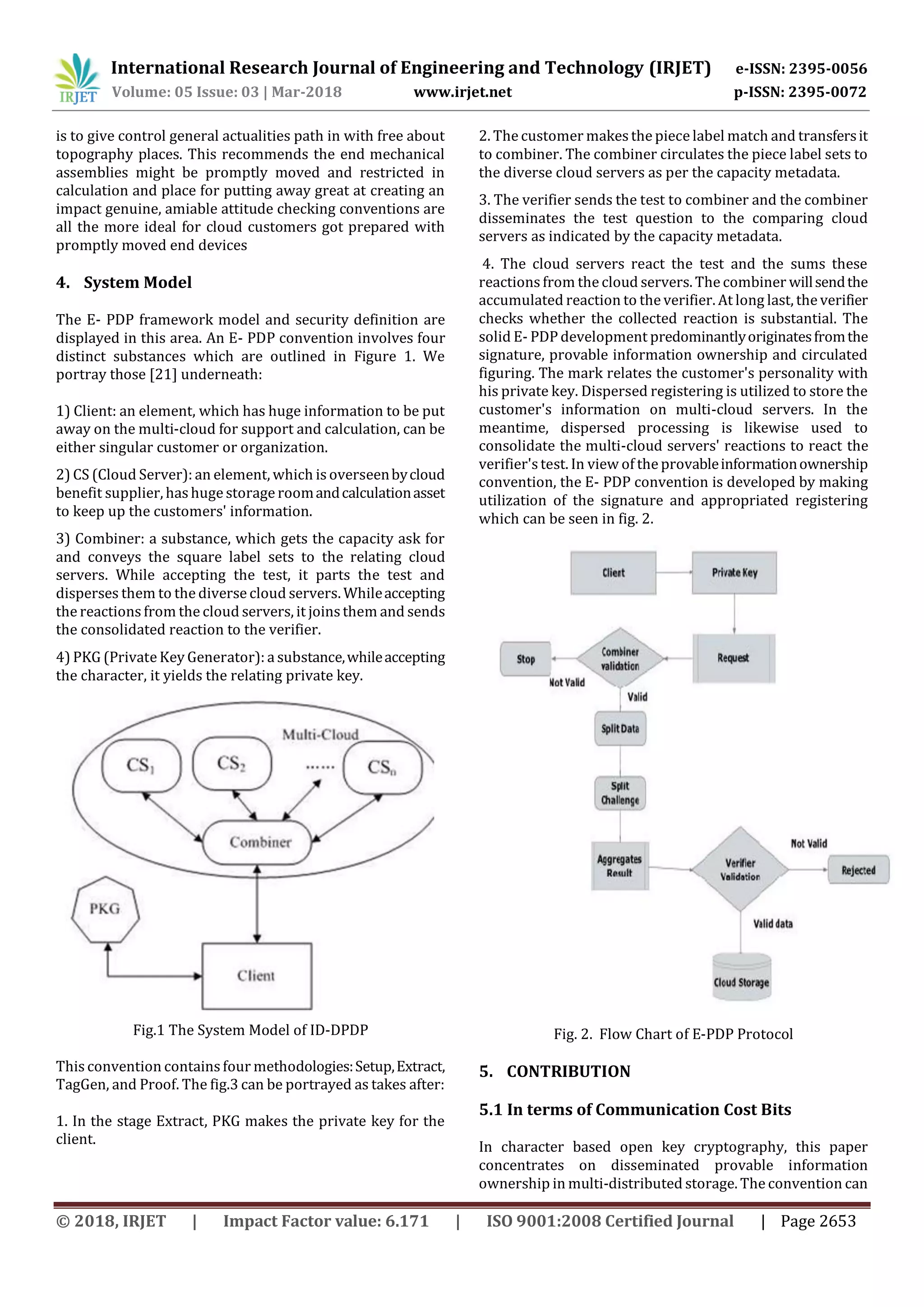 Irjet Usage Of Multiple Clouds For Storing And Securing Data Through