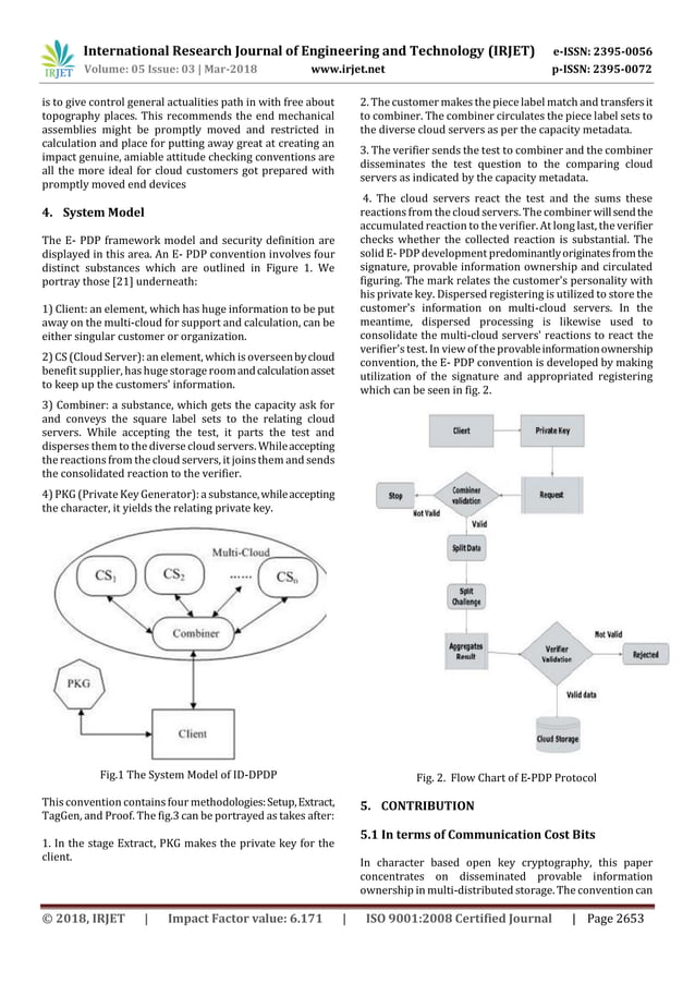 Irjet Usage Of Multiple Clouds For Storing And Securing Data Through