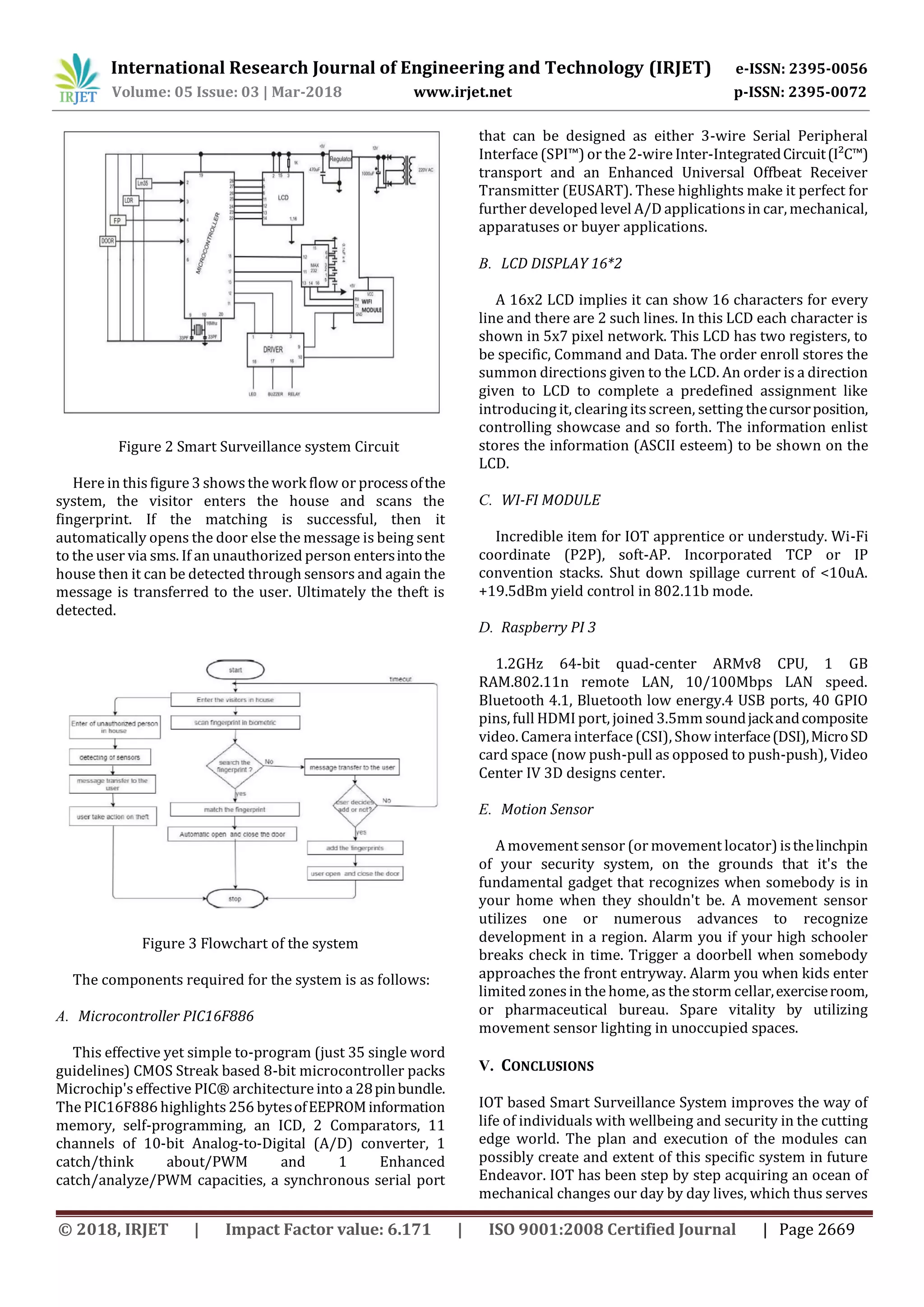 IRJET- Implementation of Smart Surveillance System Based on Bio-Metrics | PDF