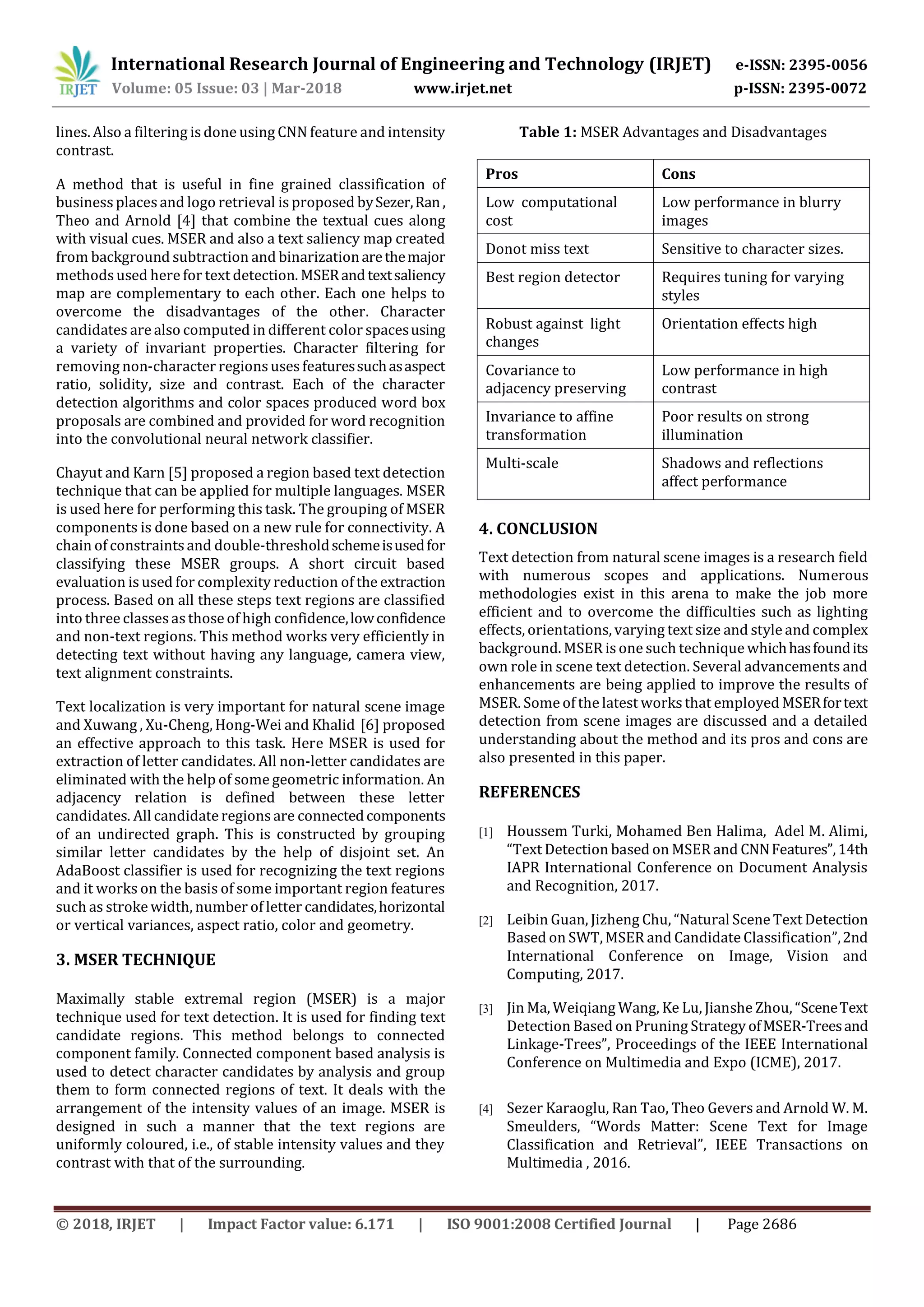 IRJET- A Survey on MSER Based Scene Text Detection | PDF