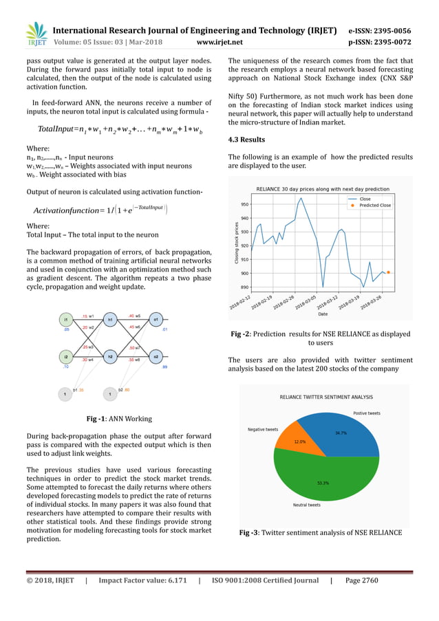 IRJET- Stock Market Prediction using ANN | PDF