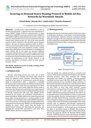 IRJET- Securing on Demand Source Routing Protocol in Mobile Ad-Hoc Networks by Wormhole Attacks ...