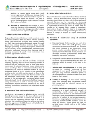 IRJET- Refocusing Electrical Safety Aspects & its Regulatory ...