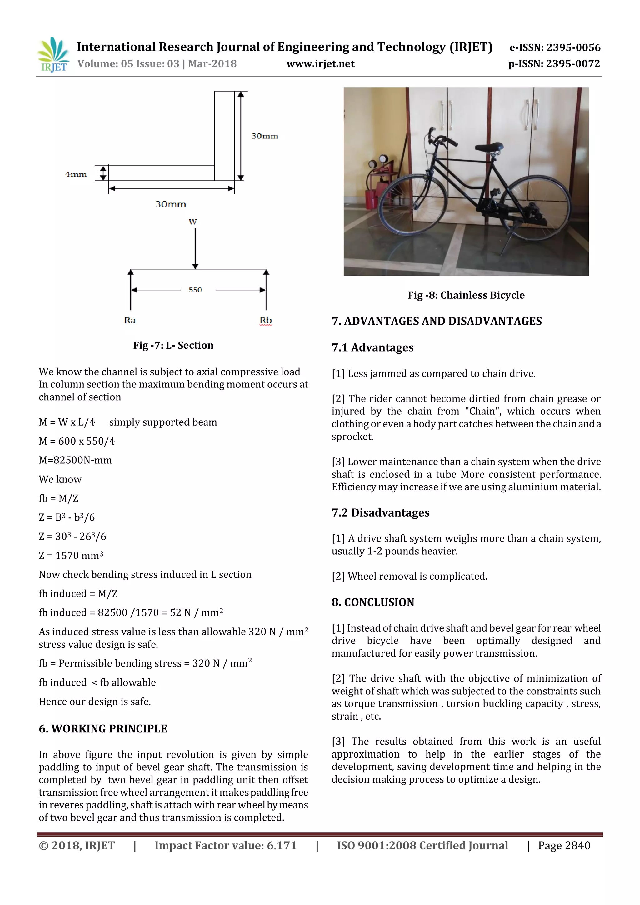 IRJET- Design and Fabrication of Chainless Bicycle | PDF