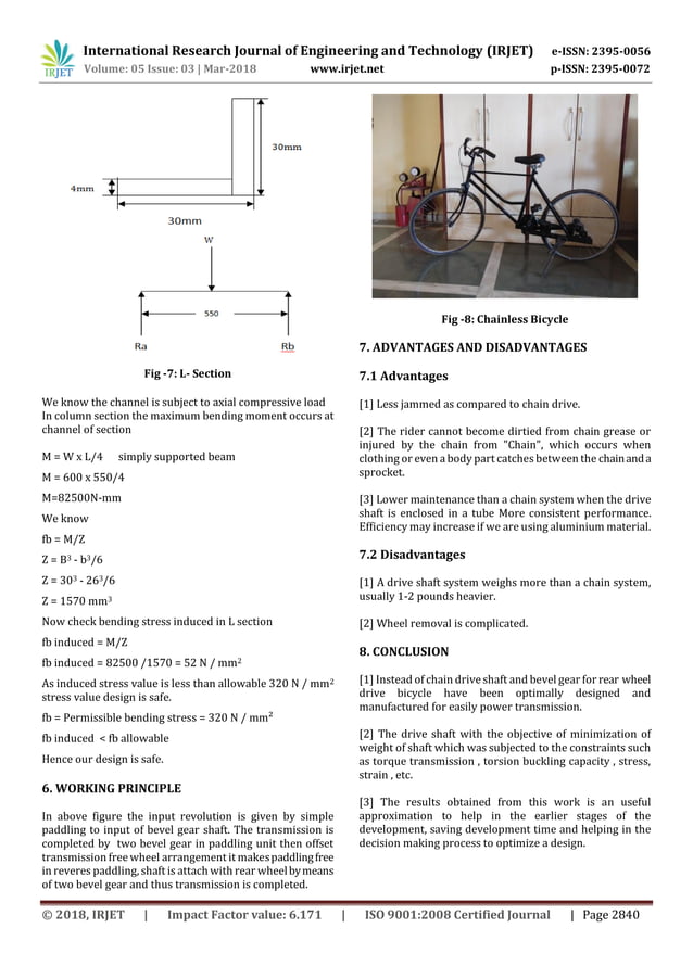 IRJET- Design and Fabrication of Chainless Bicycle | PDF | Cycling | Sports