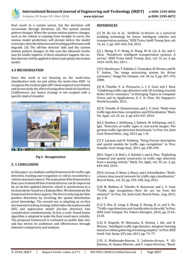Irjet Video Based Traffic Sign Detection By Scale Based Frame Fusion Technique Pdf