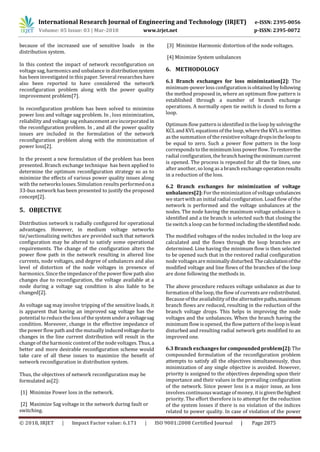 IRJET- Distribution System Planning using Network Reconfiguration for Loss Reduction | PDF