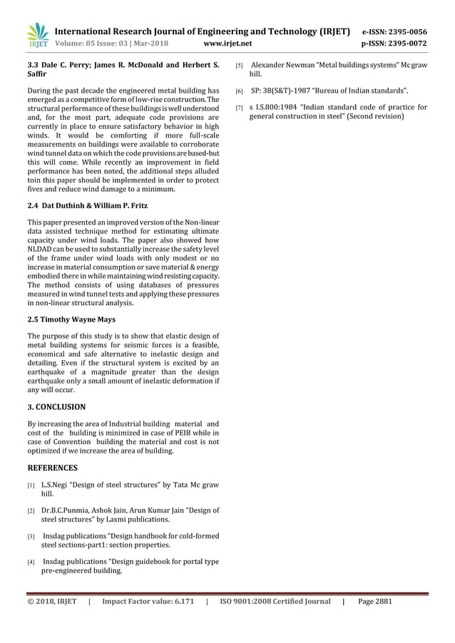 IRJET- Study of Pre-Engineered Building | PDF | Civil Engineering ...