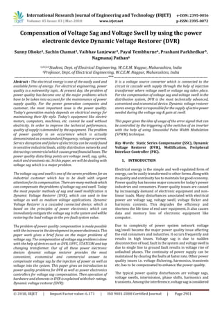 IRJET- Compensation of Voltage Sag and Voltage Swell by using the Power Electronic Device ...