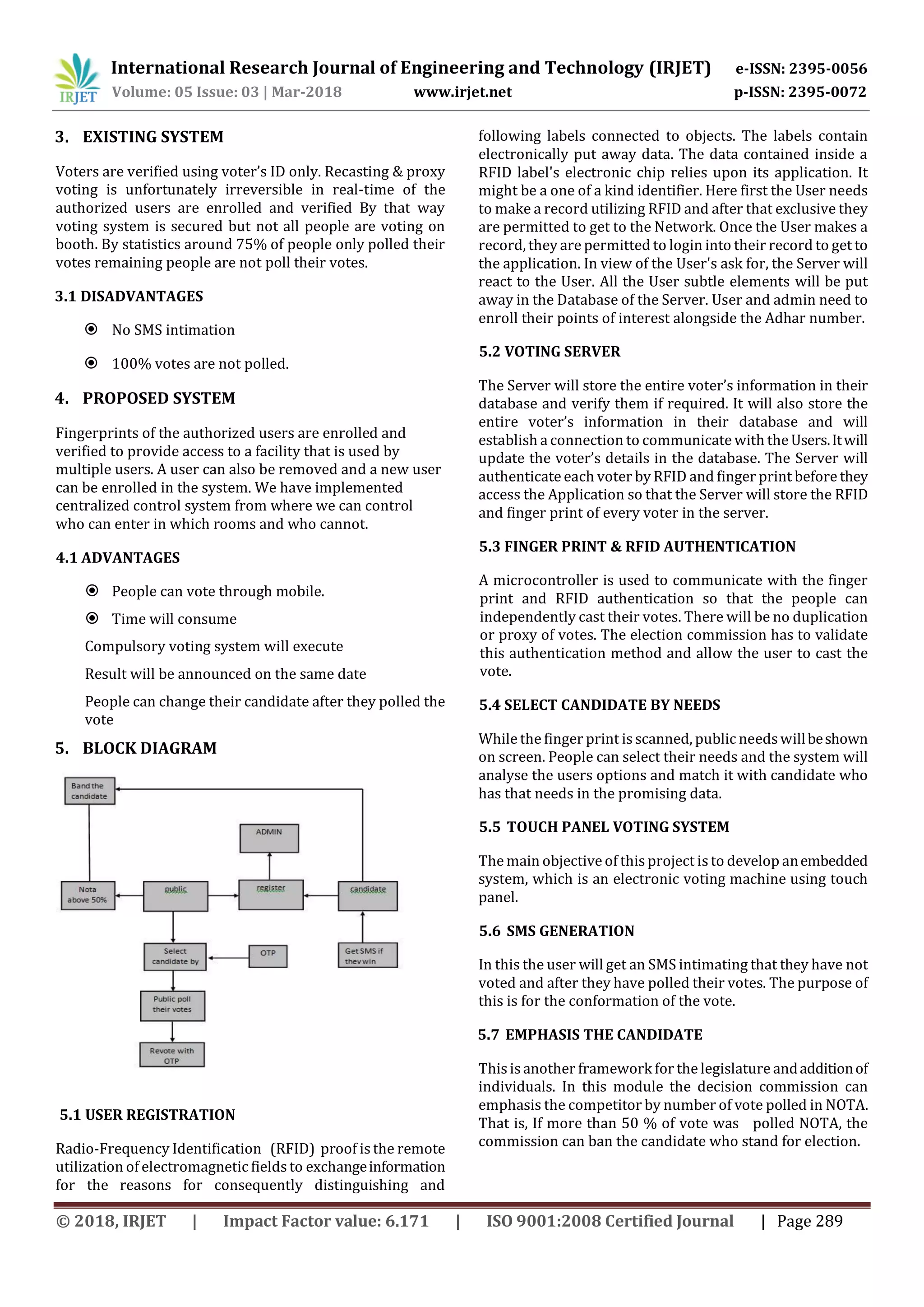 Irjet Effective And Secure E Voting Application In Gsm Module Using
