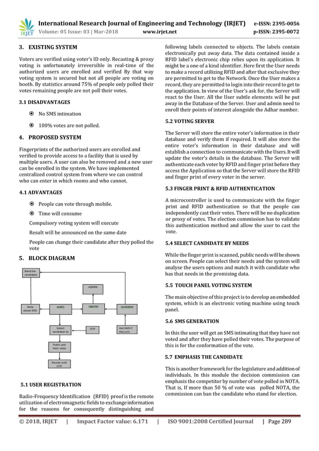 IRJET-Effective and Secure E- Voting Application in GSM Module using IOT | PDF