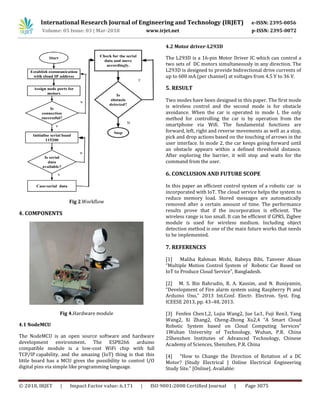 IRJET- IoT based Motion Control System of a Robotic car | PDF