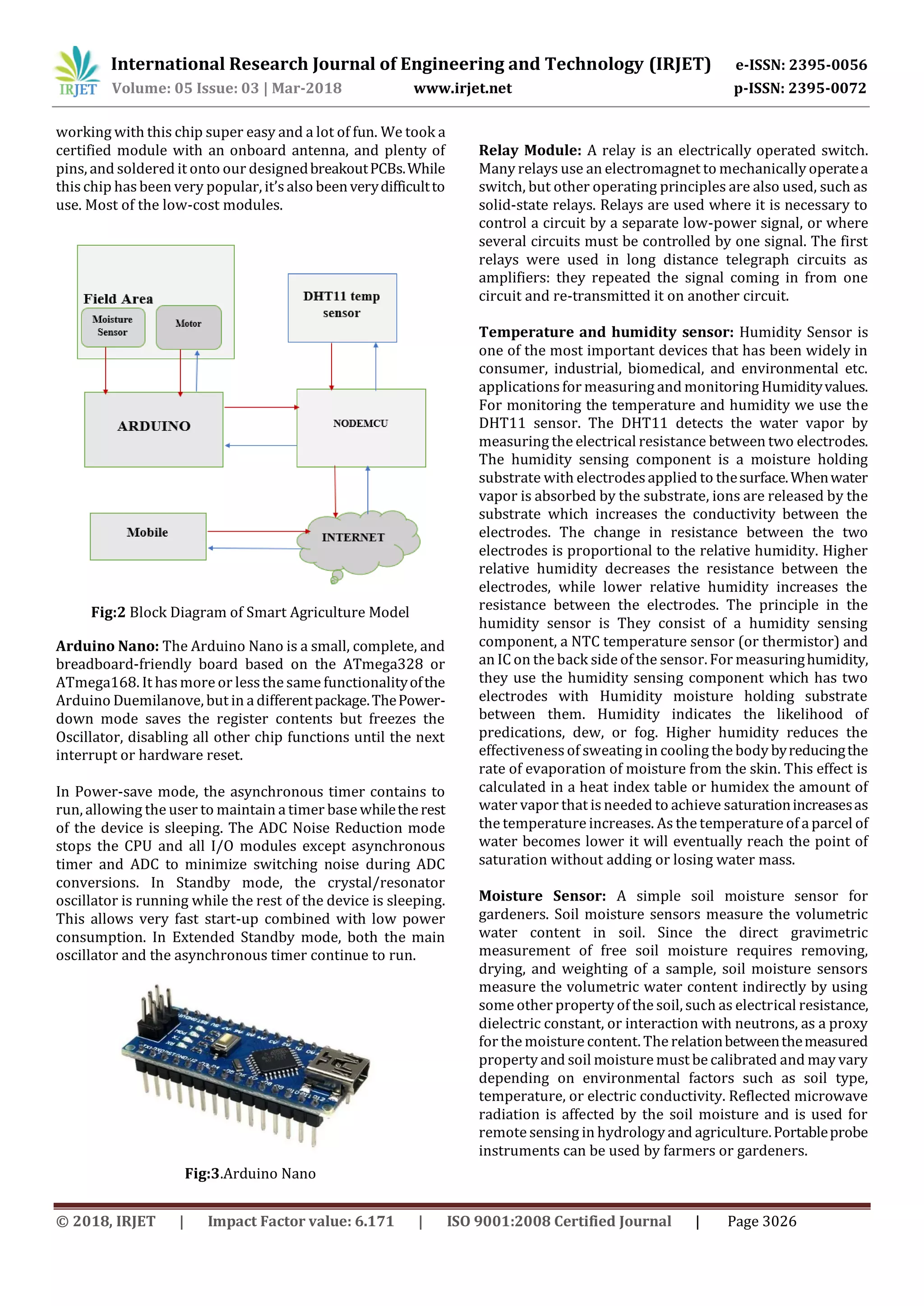 IRJET- IOT based Agriculture System using NodeMCU | PDF