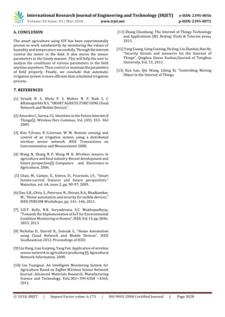 IRJET- IOT based Agriculture System using NodeMCU | PDF