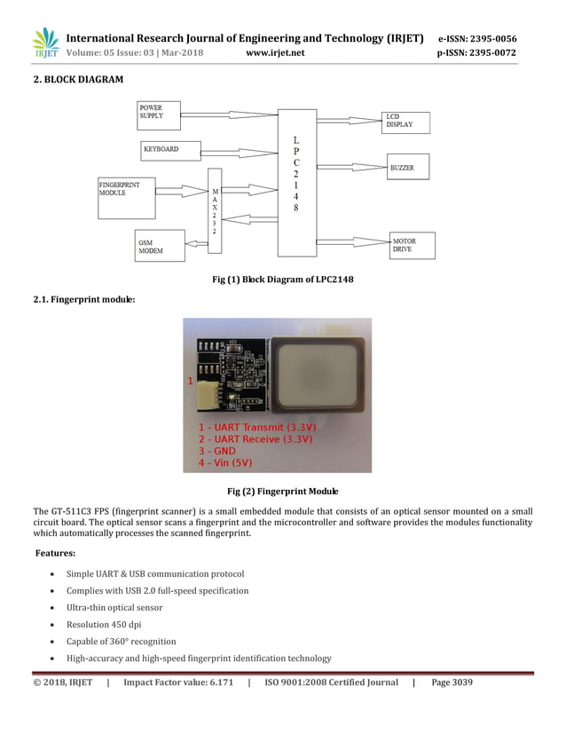 IRJET- Design and Implementation of Fingerprint based Bank Locker System using ARM7 and GSM | PDF