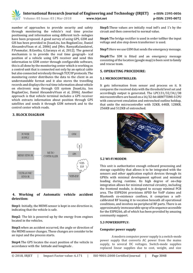 IRJET- Iot Based Automatic Vehicle Accident Tracking Down and Salvage ...