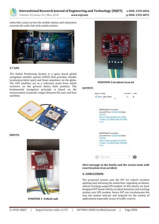 IRJET- Iot Based Automatic Vehicle Accident Tracking Down and Salvage ...