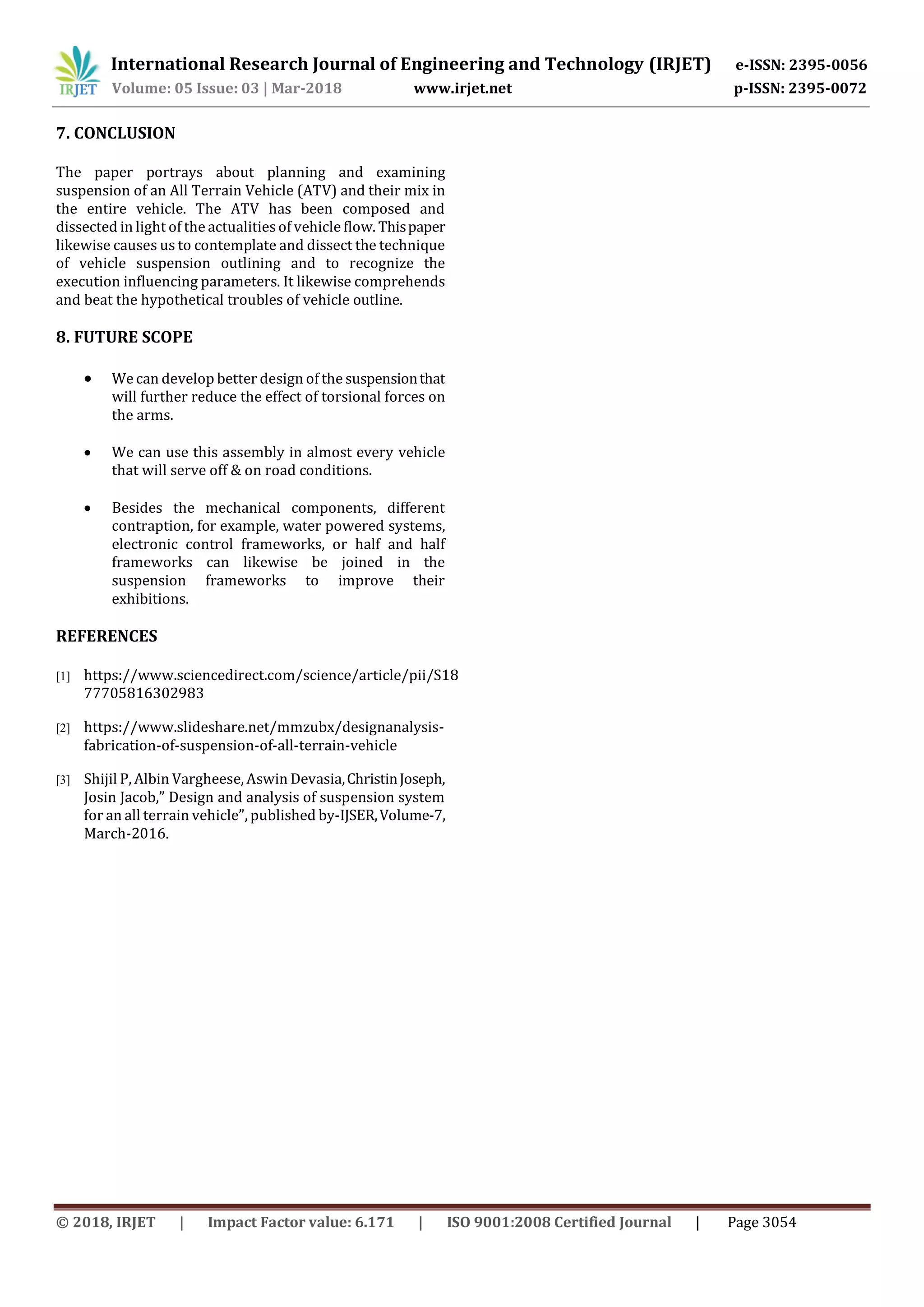 IRJET- Design of Torsional Trailing Arm of an ATV | PDF