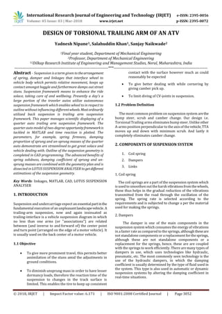 IRJET- Design of Torsional Trailing Arm of an ATV | PDF