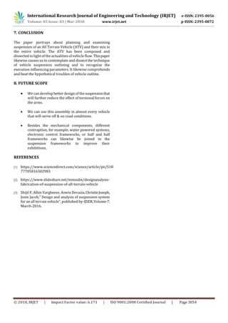 IRJET- Design of Torsional Trailing Arm of an ATV | PDF