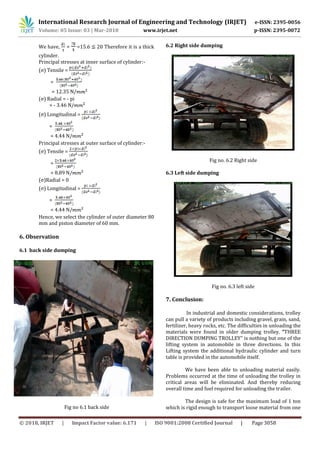 IRJET- Design and Manufacturing of Three Direction Dumping Trolley | PDF