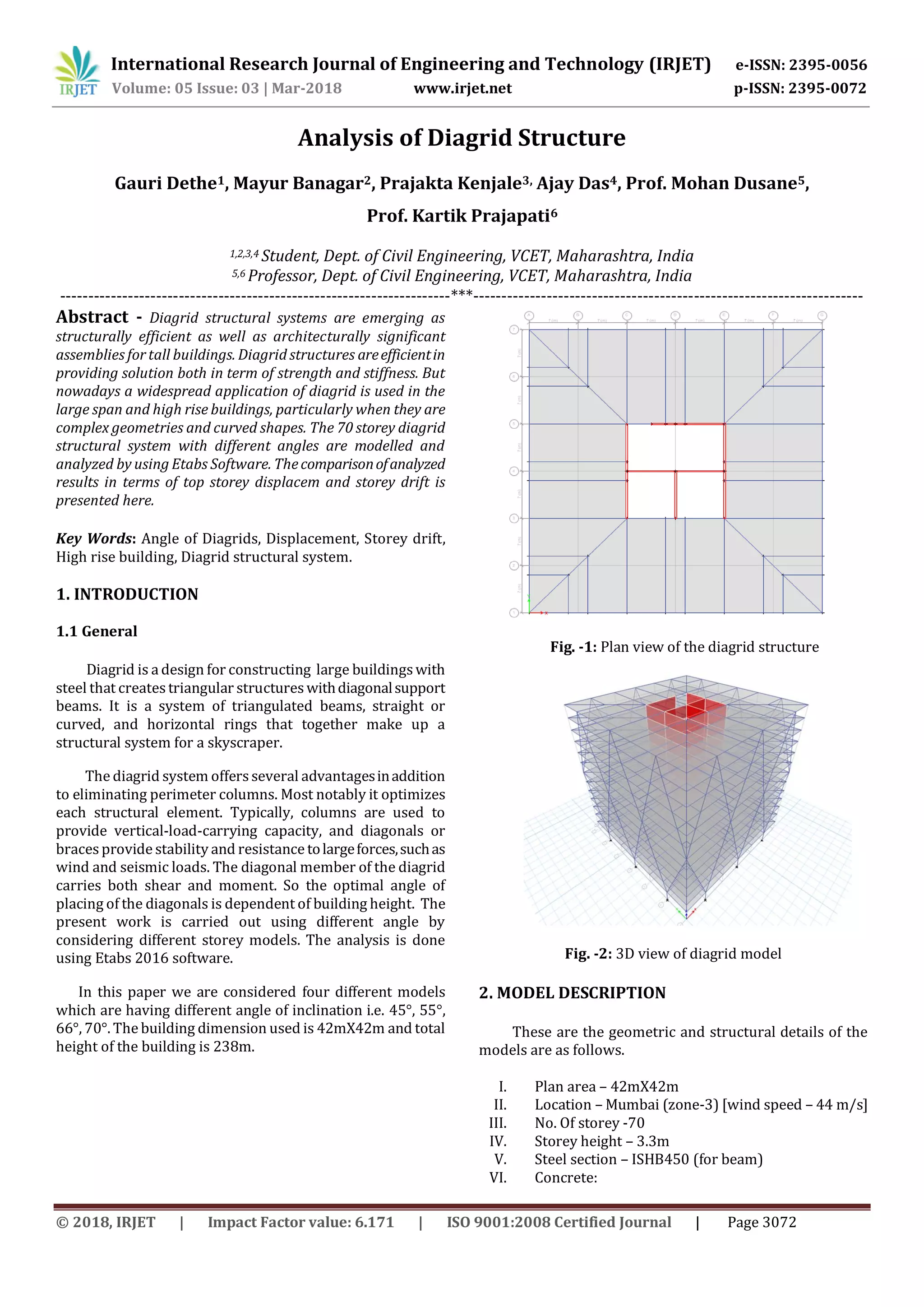 IRJET- Analysis of Diagrid Structure | PDF
