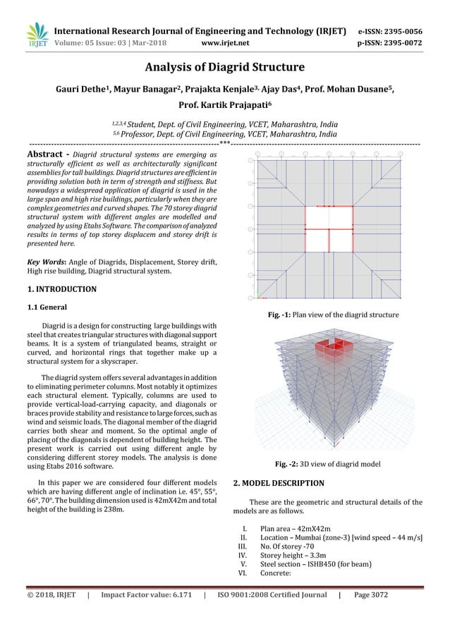IRJET- Analysis of Diagrid Structure | PDF