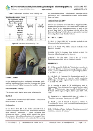 IRJET- Case Study of RCC Structure with the Help of Non Destructive ...