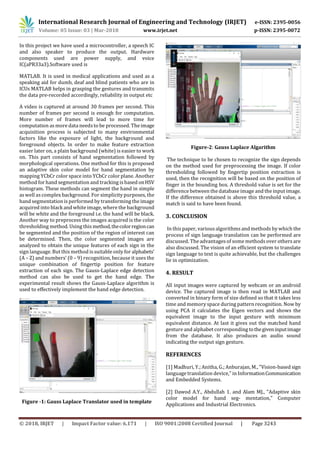 IRJET- Vision Based Sign Language by using Matlab | PDF
