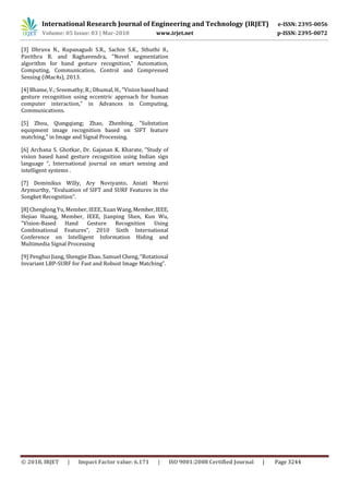 IRJET- Vision Based Sign Language by using Matlab | PDF