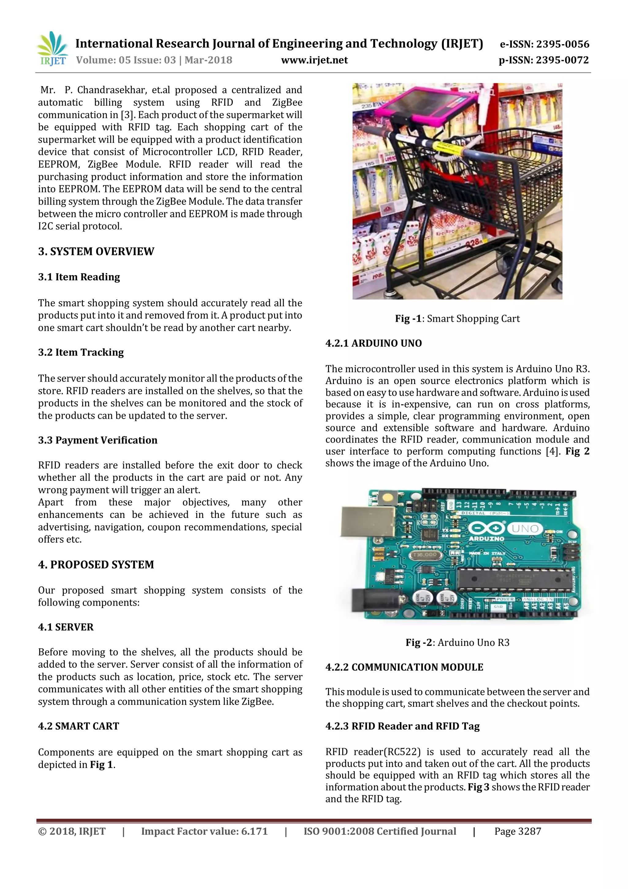 IRJET- Smart Caddie: The IoT Enabled Smart Shopping Cart | PDF | Internet of Things | Internet
