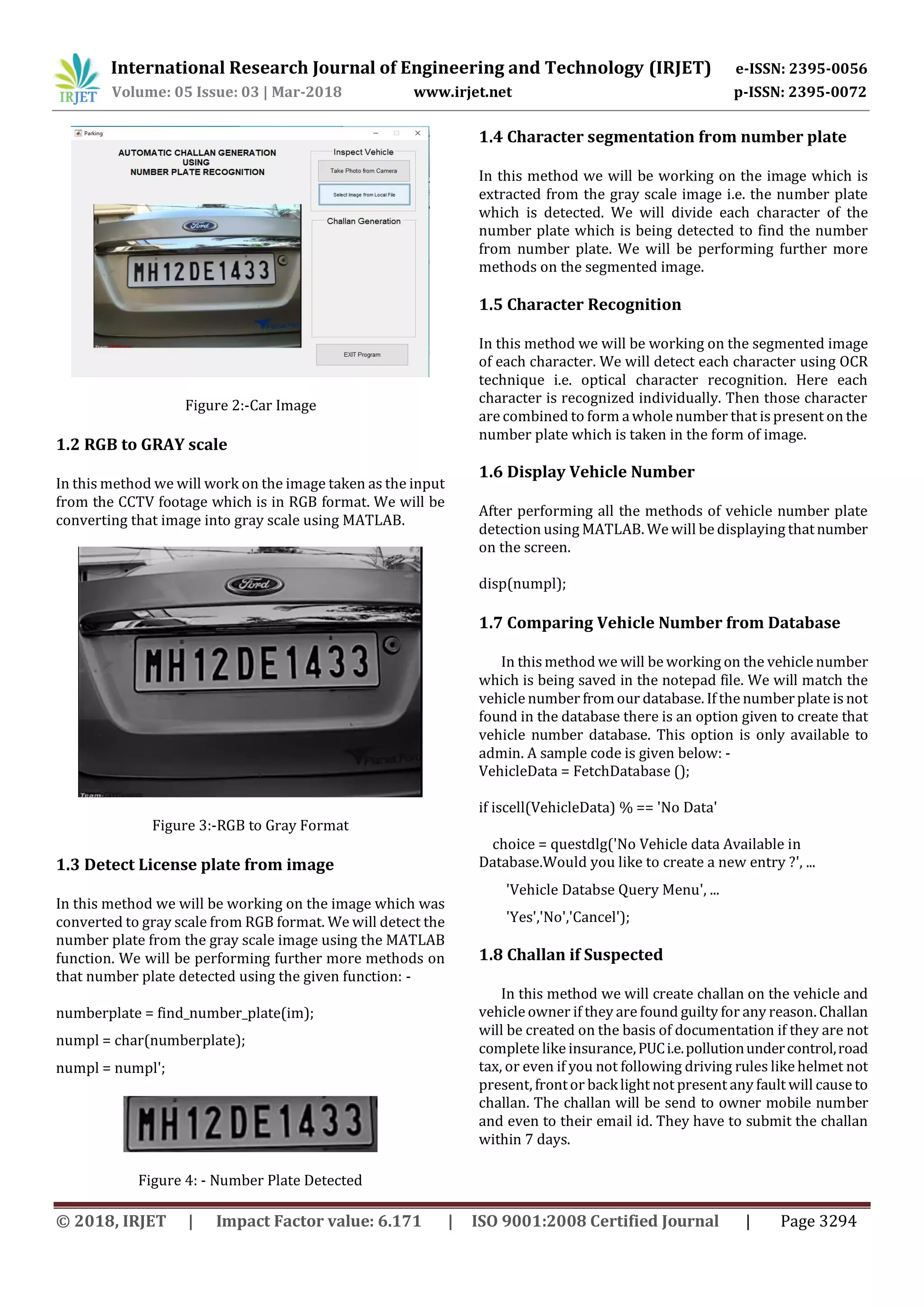 Irjet Vehicle Number Plate Detection Using Image Processing Pdf