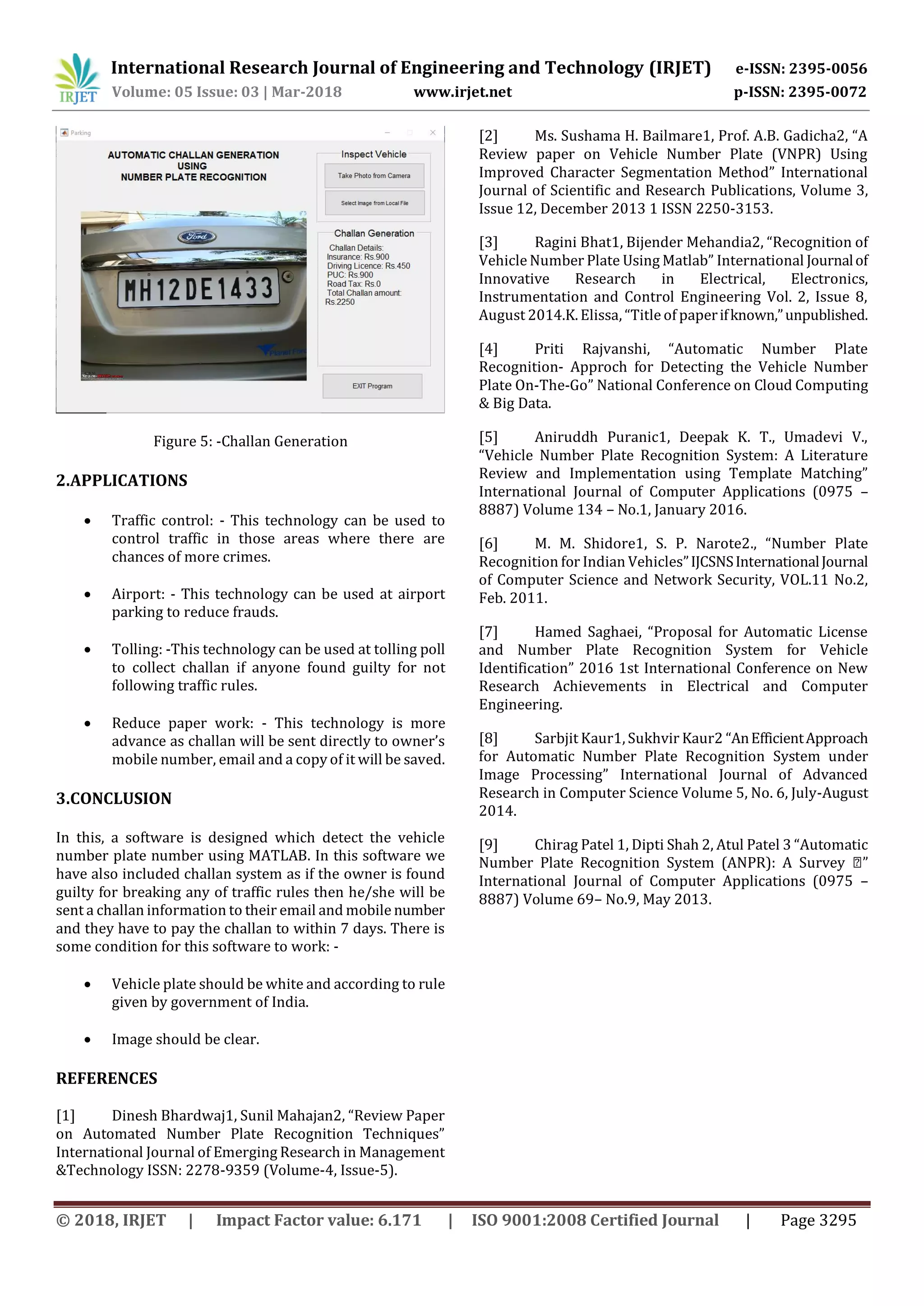 IRJET- Vehicle Number Plate Detection using Image Processing | PDF