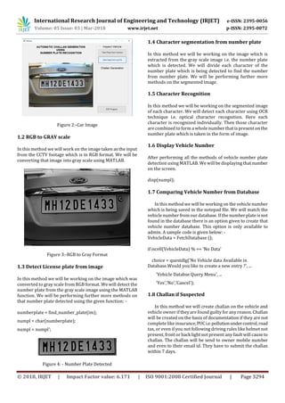 IRJET- Vehicle Number Plate Detection using Image Processing | PDF