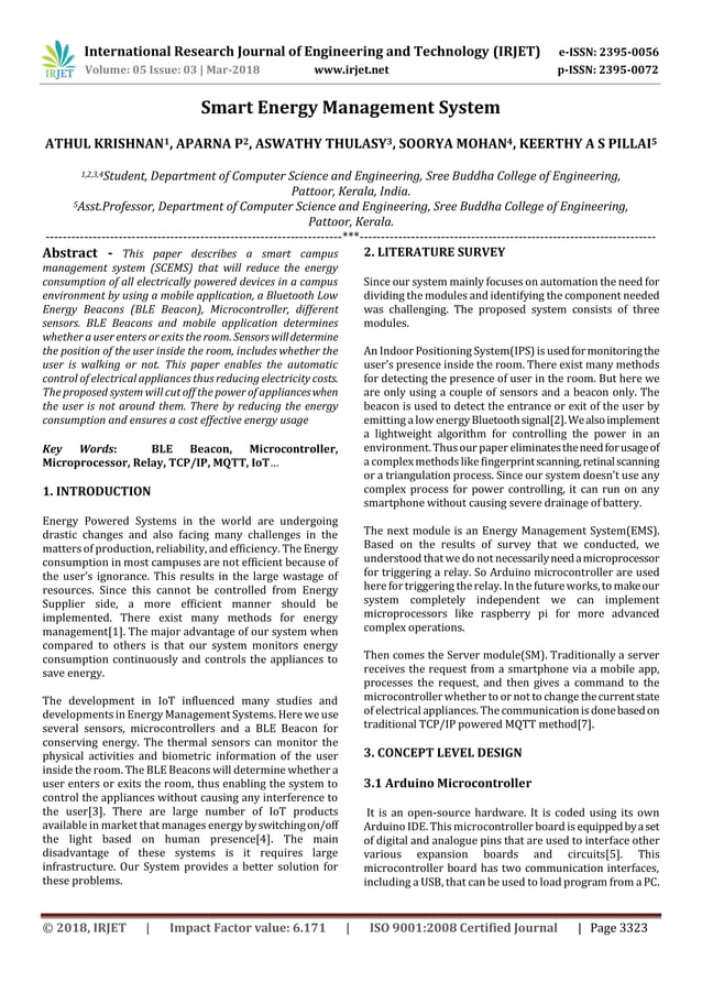 IRJET- Smart Energy Management System | PDF