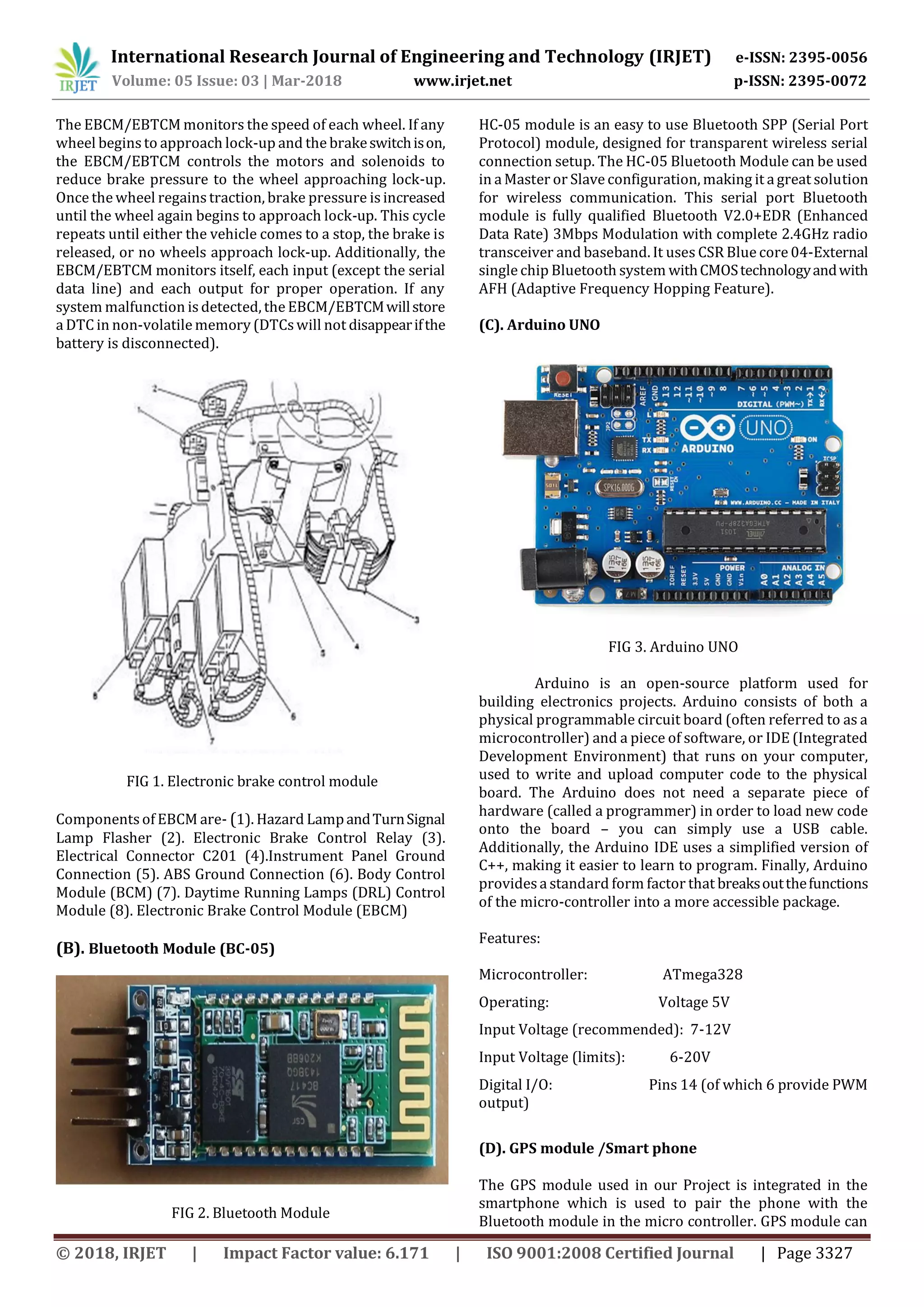 IRJET- Intelligent Braking System for Automobiles | PDF | Auto Navigation Systems | Auto Technology