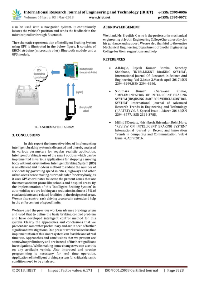 IRJET- Intelligent Braking System for Automobiles | PDF | Auto Navigation Systems | Auto Technology