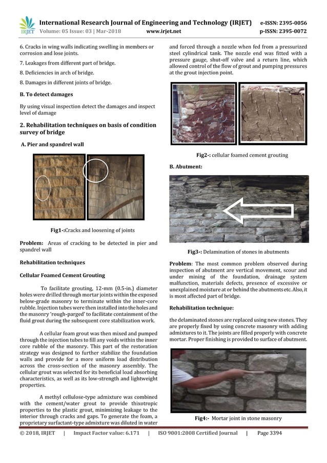 IRJET- The Rehabilitation Techniques for Irwin Bridge | PDF | Civil ...