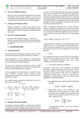 IRJET- Recognition of Future Air Quality Index using Artificial Neural Network | PDF