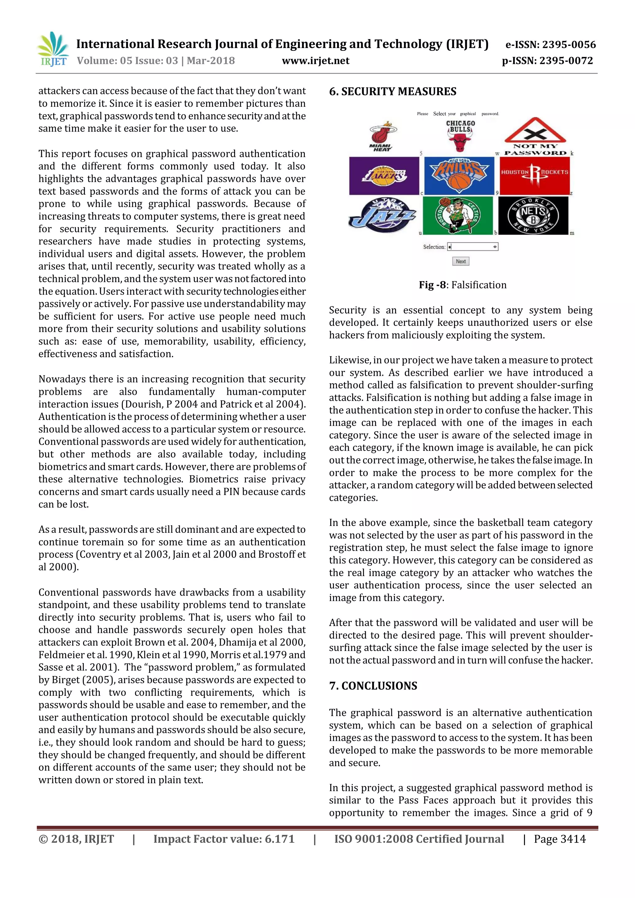 IRJET- A Shoulder-Surfing Resistant Graphical Password System | PDF