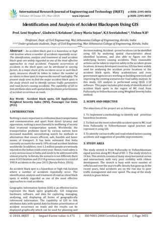 IRJET- Identification and Analysis of Accident Blackspots using GIS | PDF