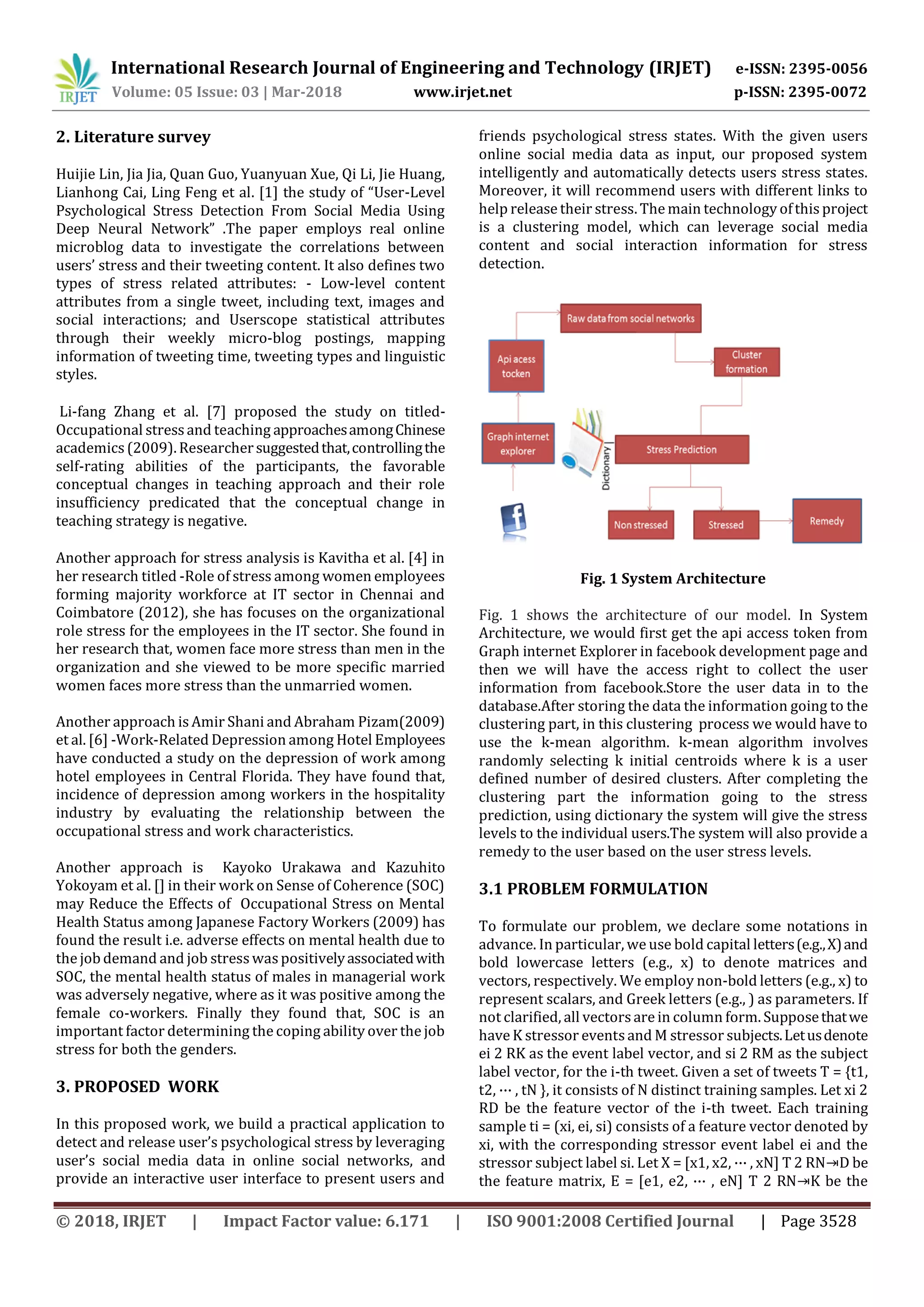 Irjet Human Stress Detection Based On Social Interactions Pdf